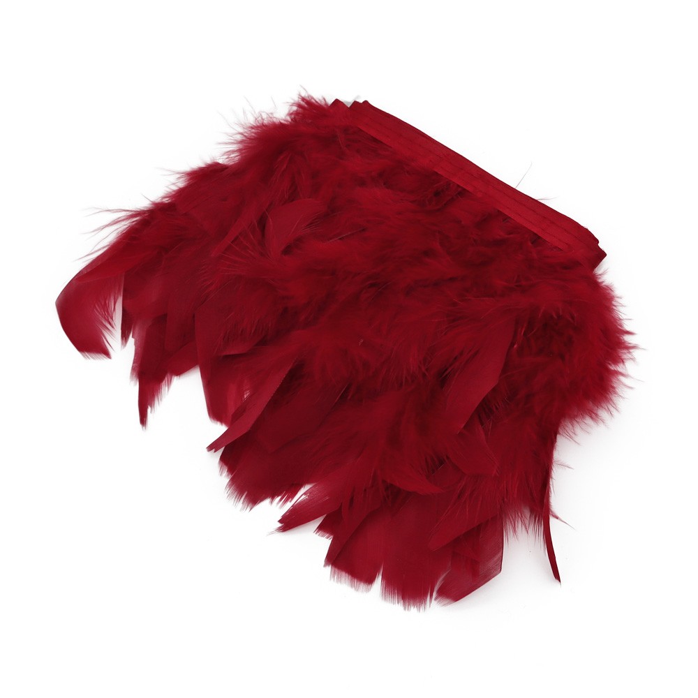 Feather Fringe Burgundy 1mt